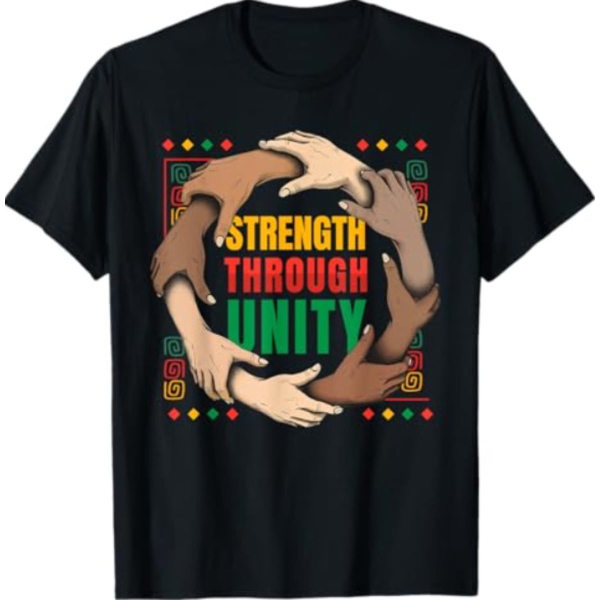 Black History African American Pride Strength Through Unity T-Shirt - Walmart.com
