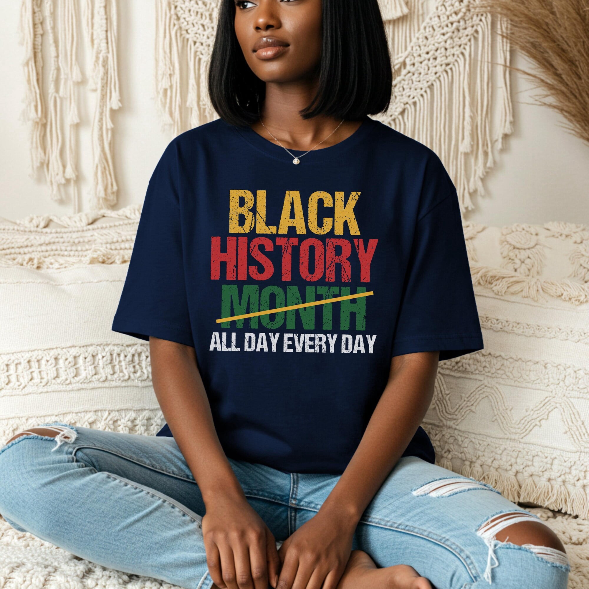 Black History All Day Every Day Shirt Black History Month Tee African ...