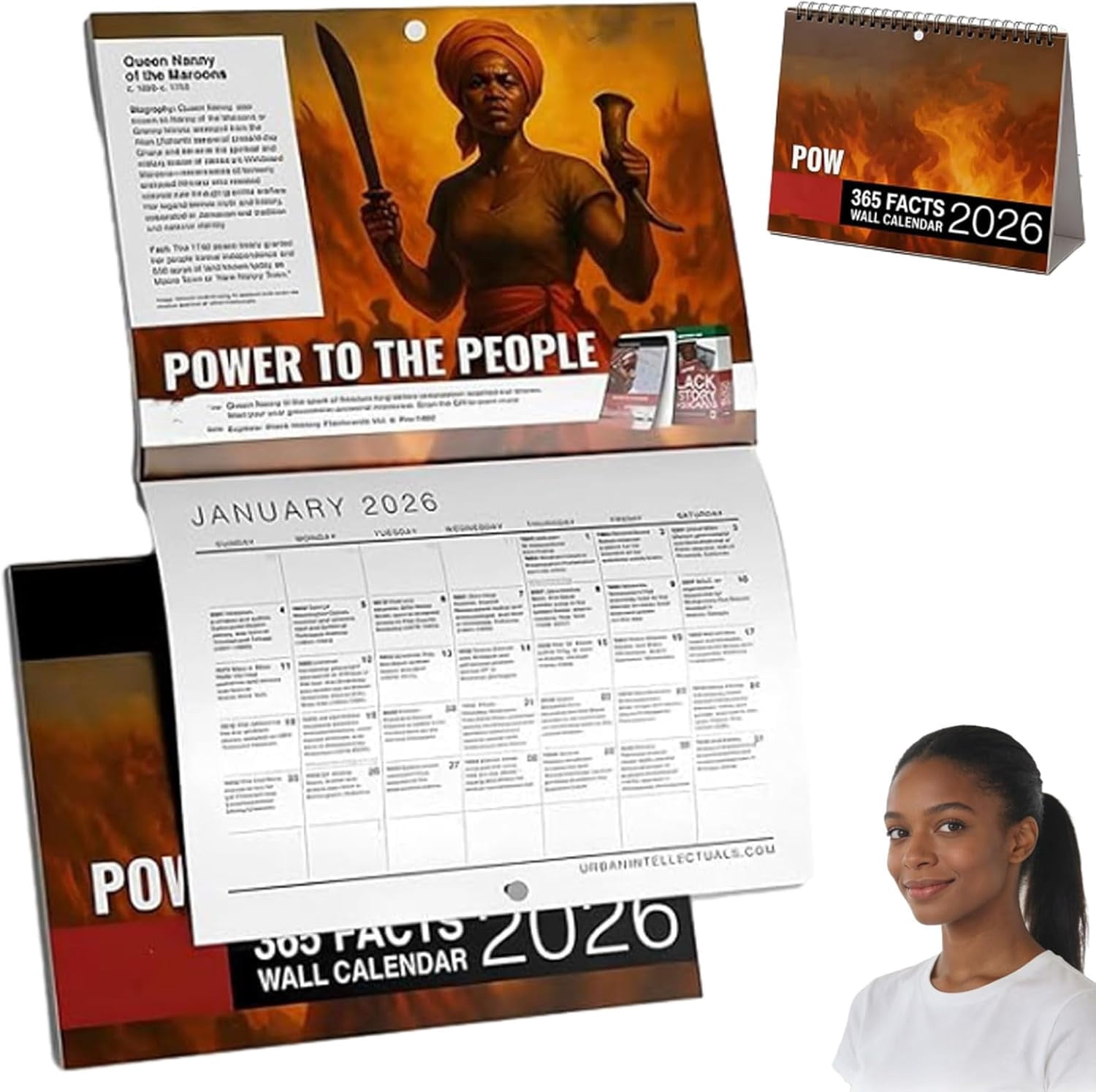 Black History Calendar 2026, 2026 Power to the People 365 Facts ...