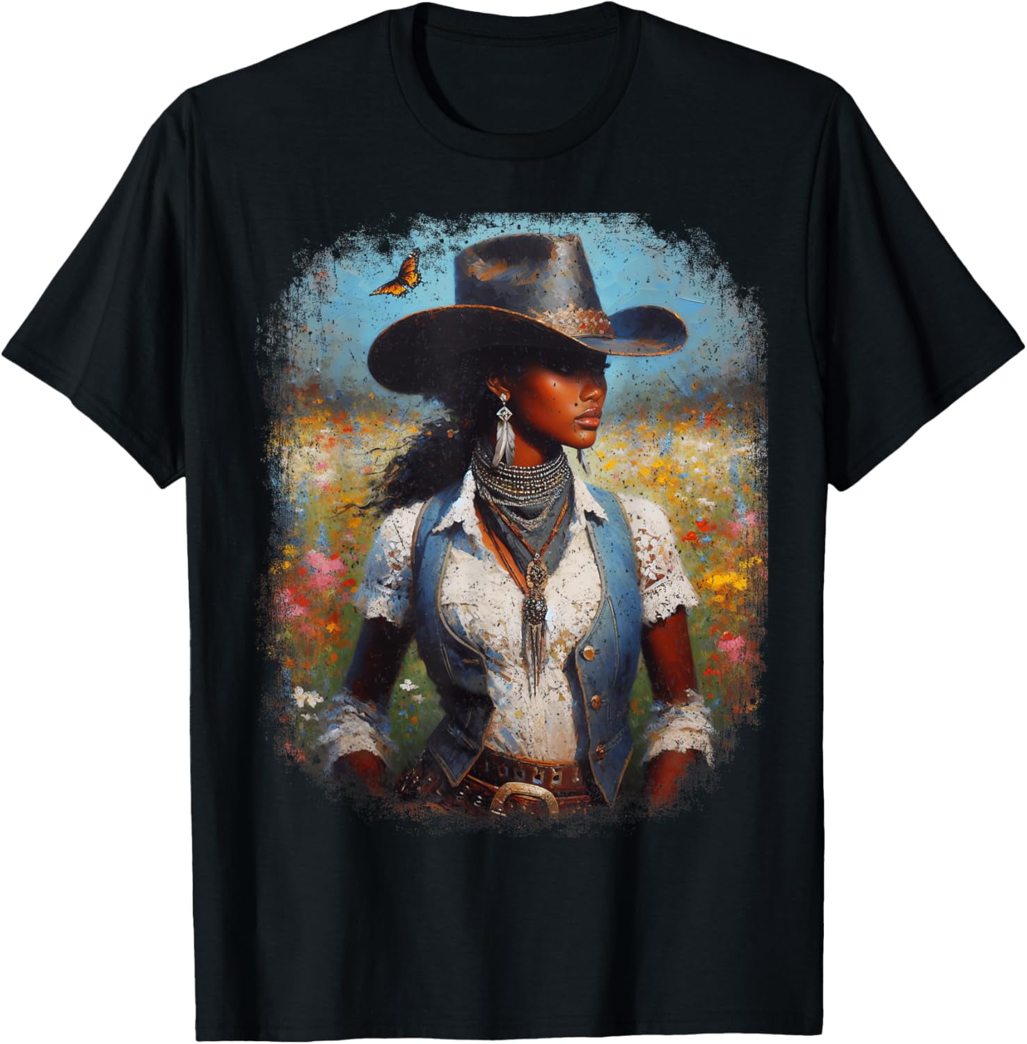 Black History Cowboy Cowgirl Painting Art Western Rodeo Melanin Black ...