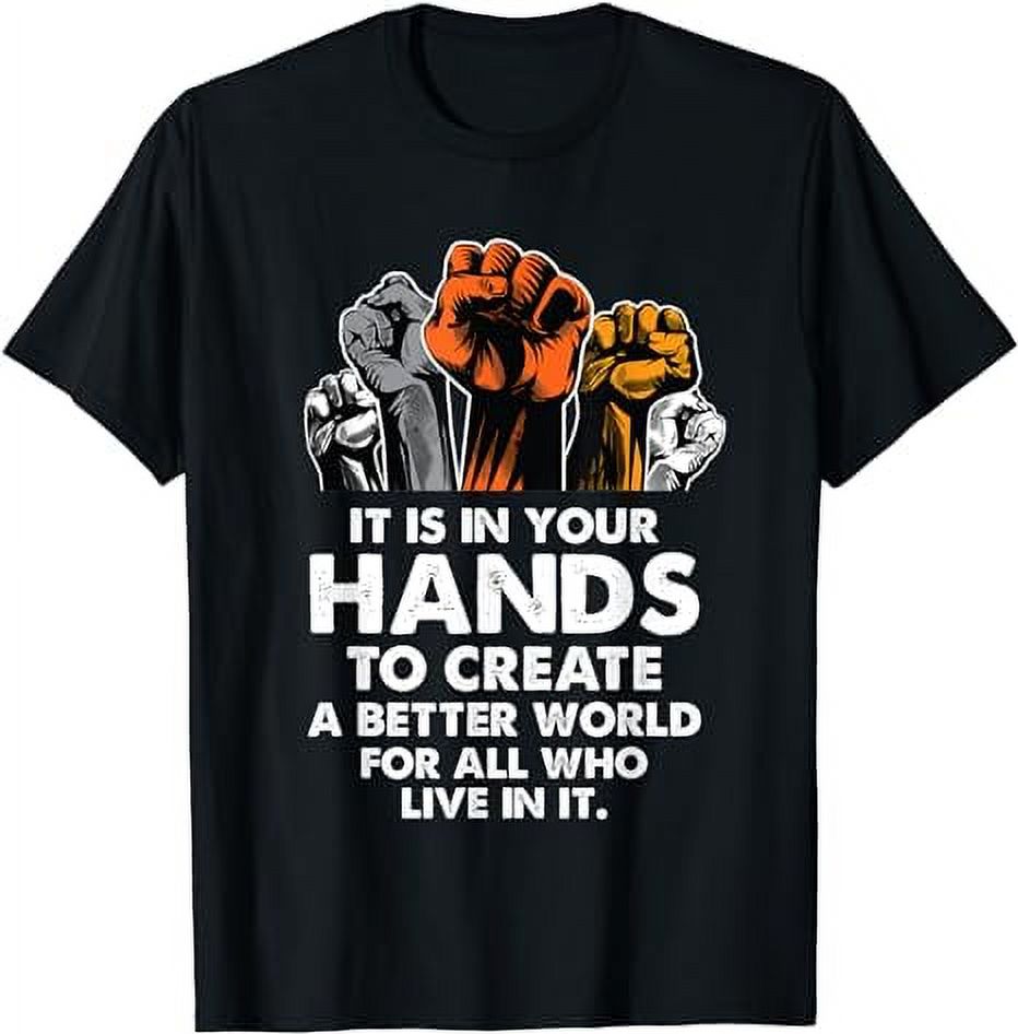 Black History Equality Power Fist African American Gifts T-Shirt ...