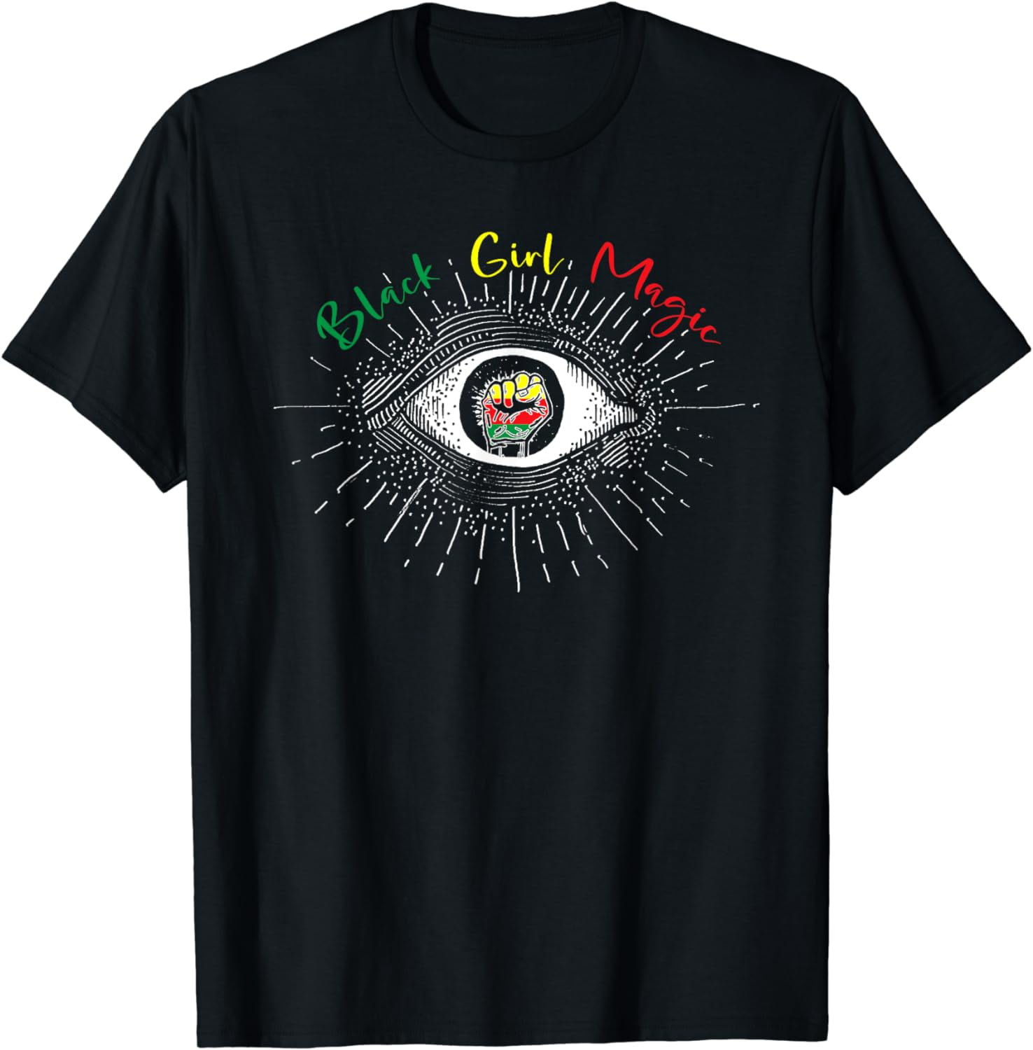 Black History Girl Magic Power Fist African American Gifts T-Shirt ...