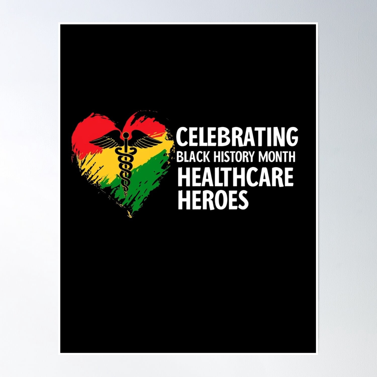 Black History Healthcare Heroes Poster Wall Art, Modern Wall Decor ...