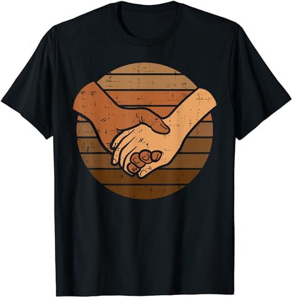 Black History Holding Hands African Couple Bhm Men Women T-Shirt ...