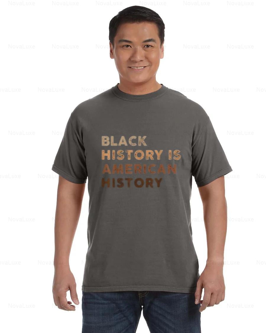 Black History Is American Comfort Coler T-Shirt with Proud Message ...