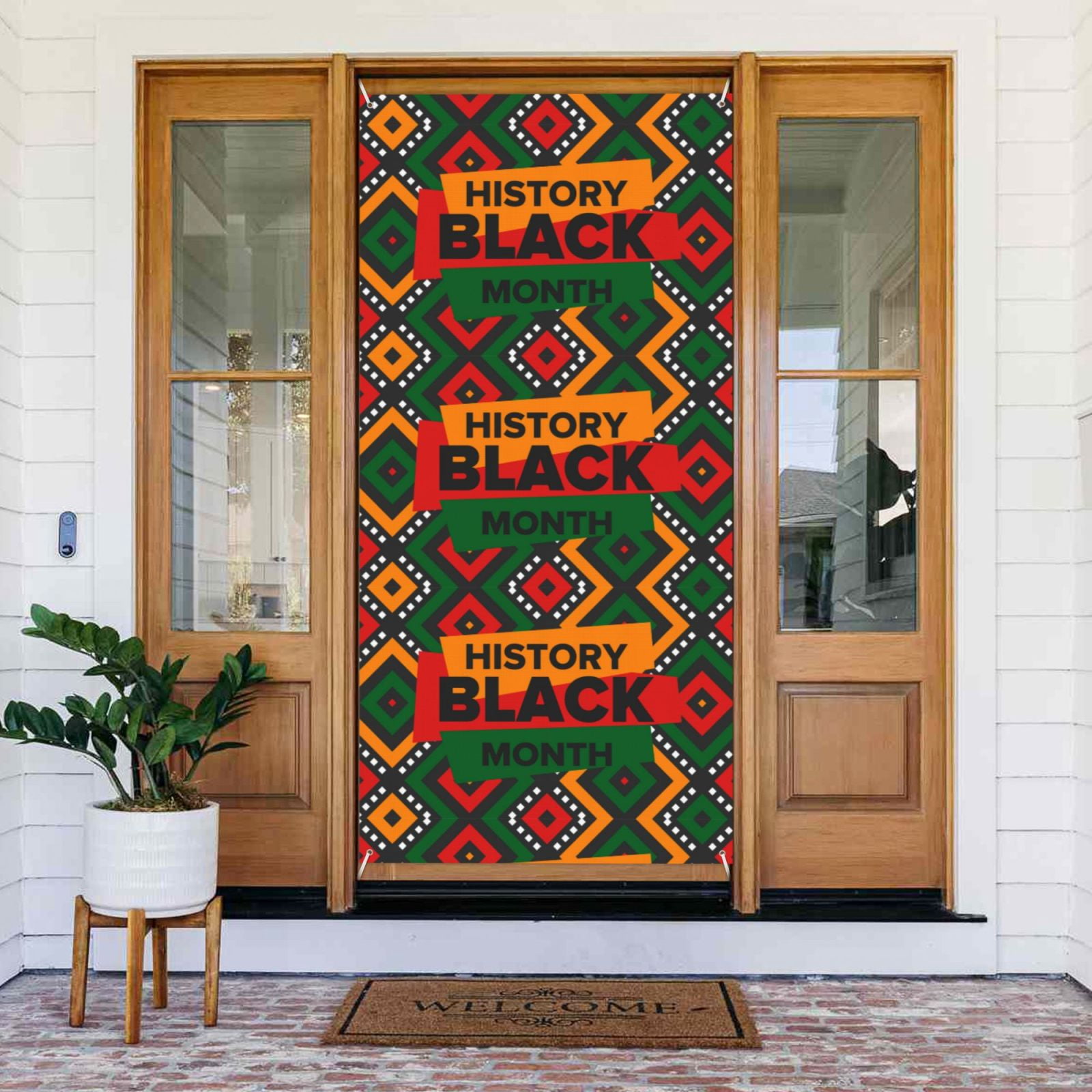 Black History Month 2024 Door Cover Decoration Backdrop Banner Porch ...
