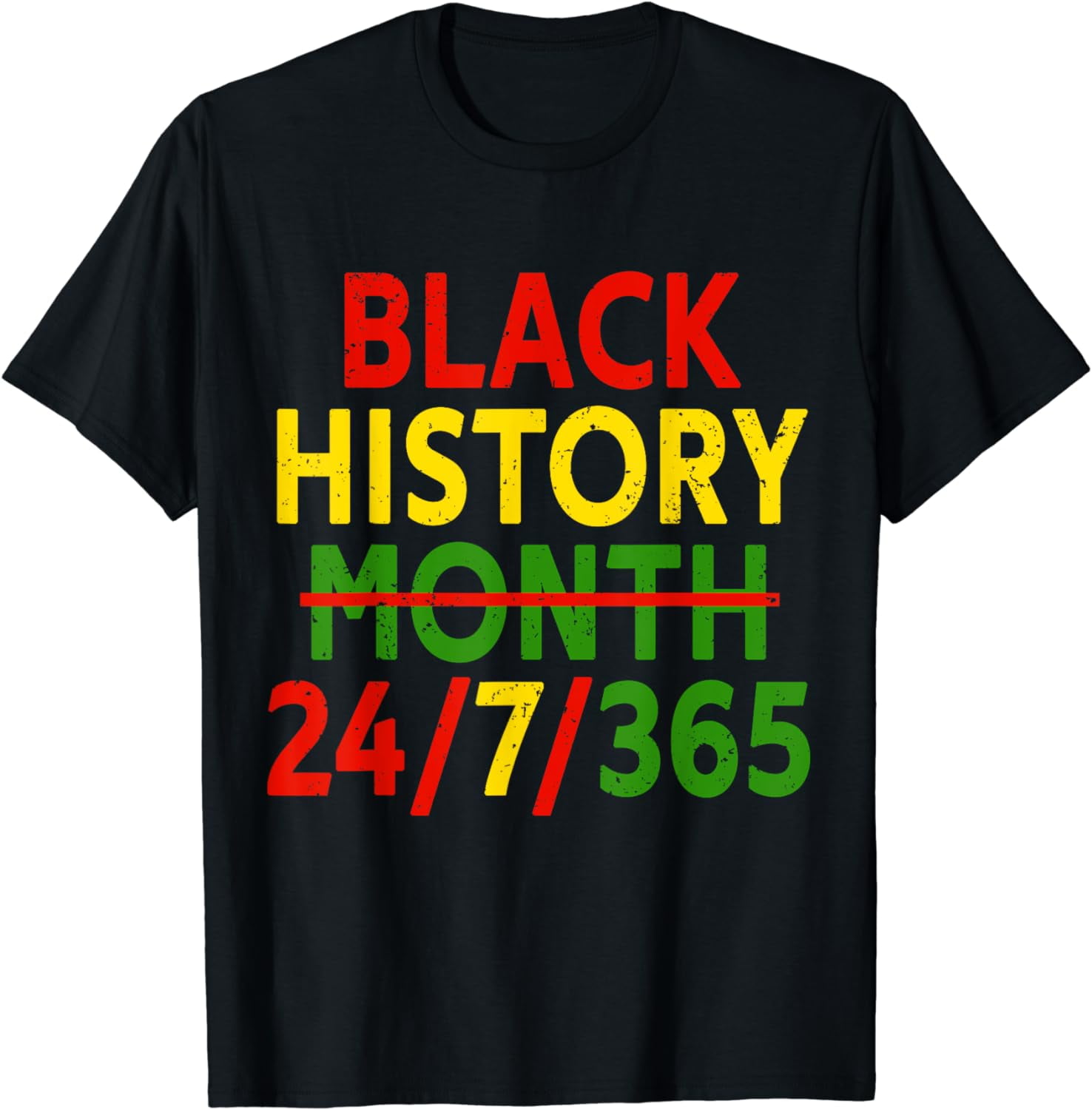Black History Month 24 7 365 African Melanin Black T T Shirt