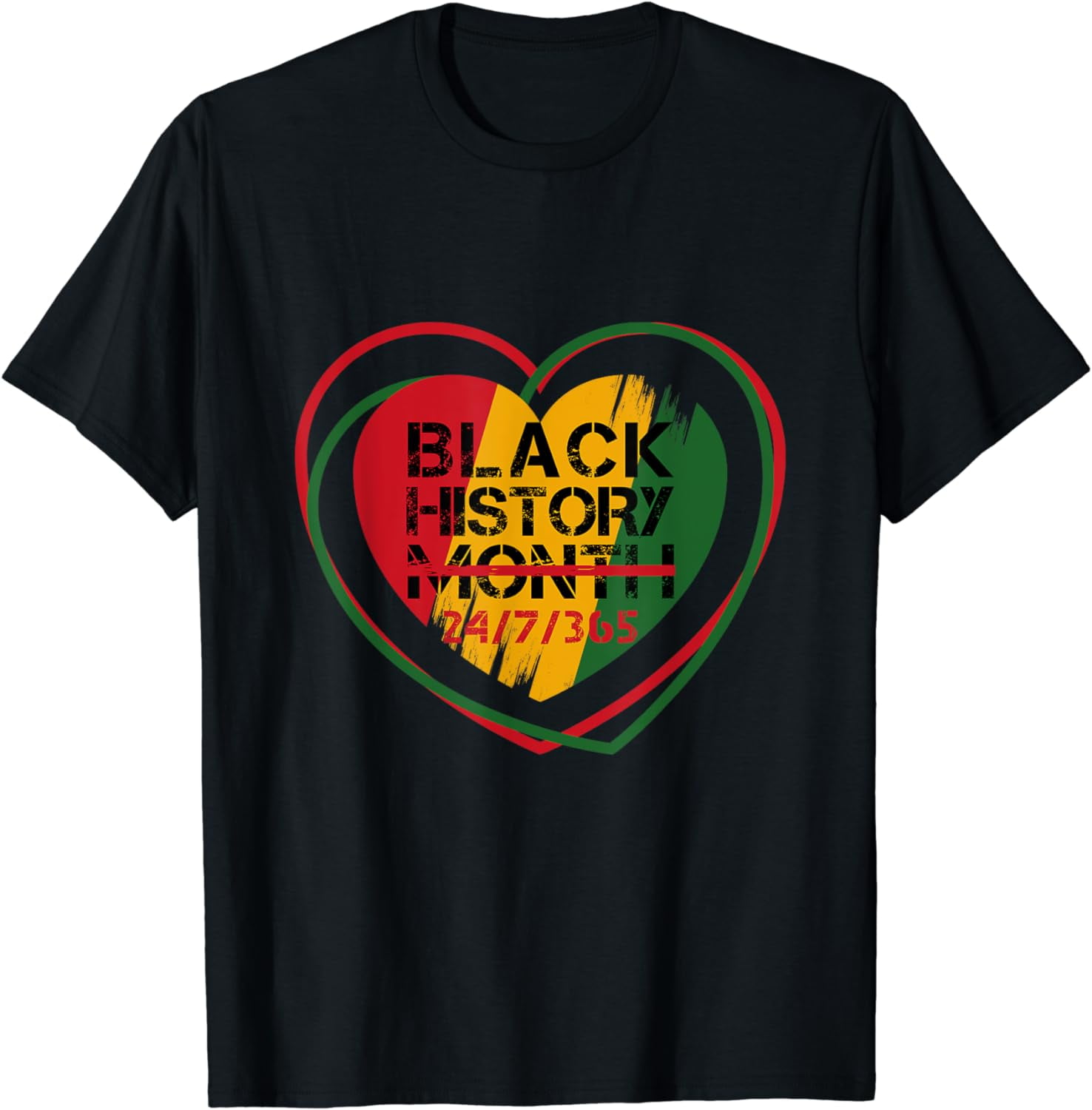 Black History Month 24 7 365 African Melanin Black Pride T Shirt