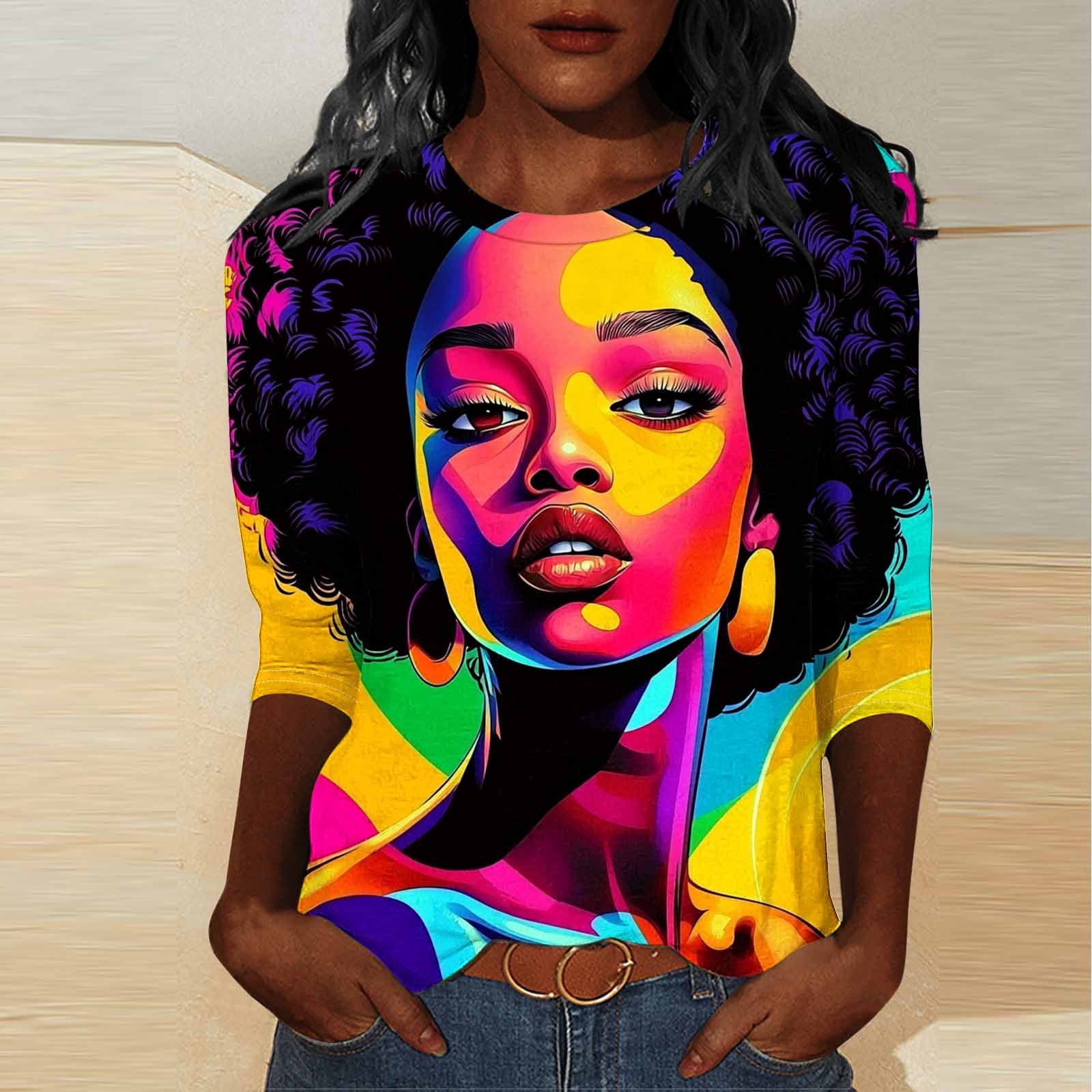 Black History Month African American Pattern T-Shirt for Women Pride ...