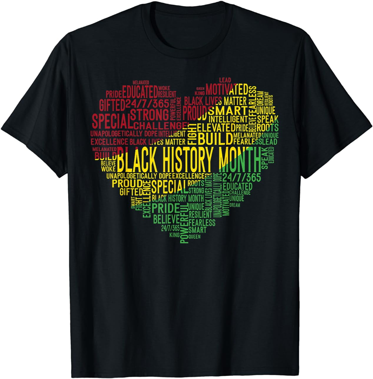Black History Month American BHM T-Shirt - Walmart.com