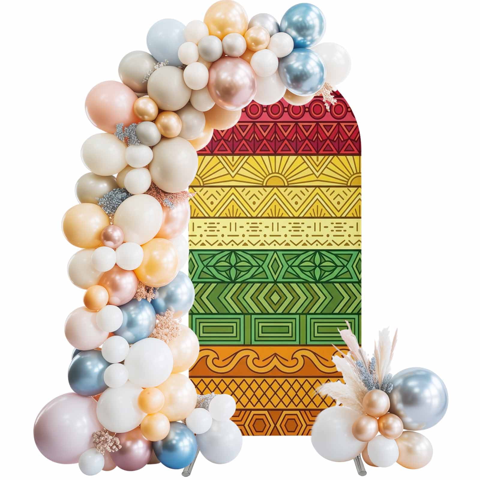 Black History Month Arch Backdrop Cover 7.2 FT Retro Colorful Grain ...