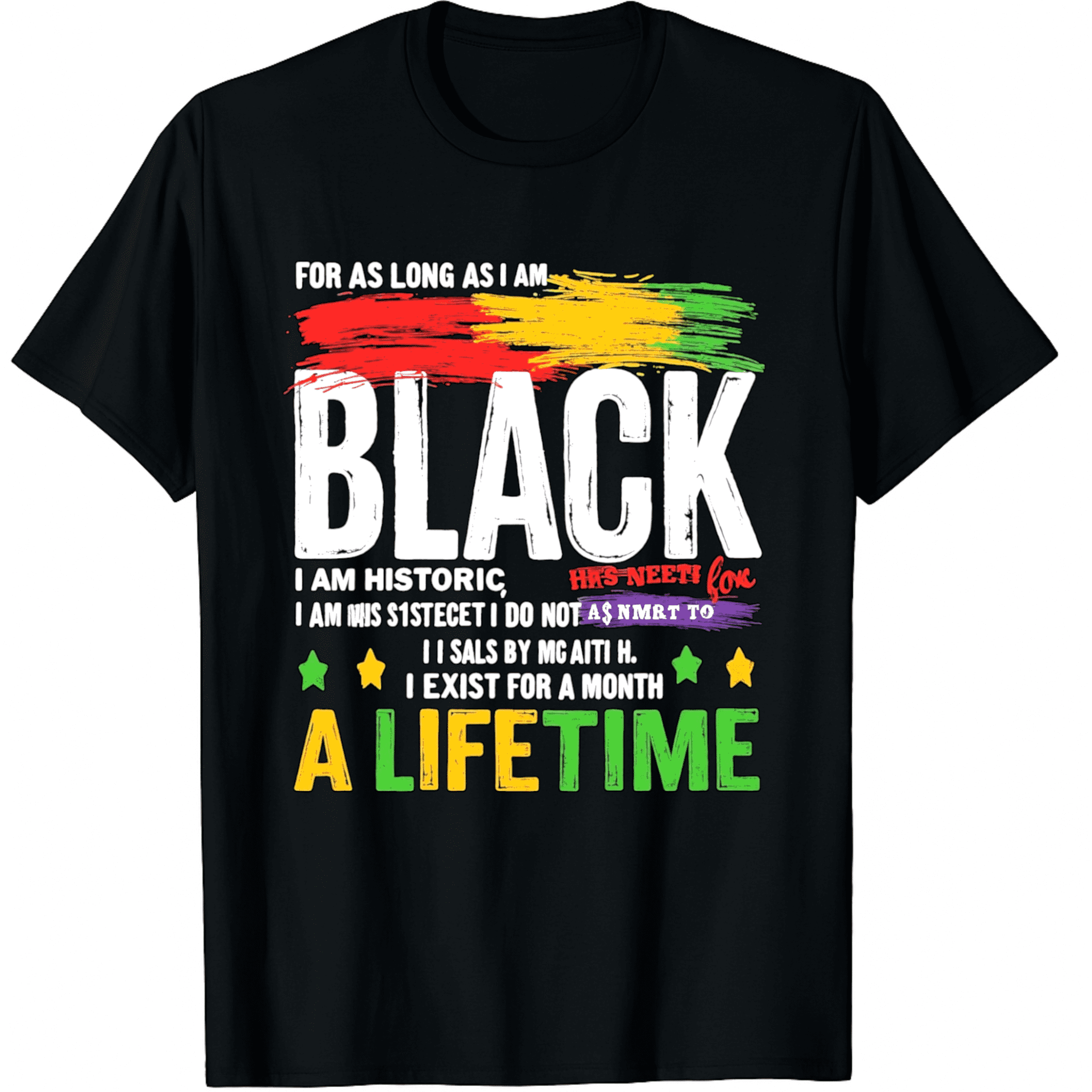 Black History Month As Long I Historic Men Women Short Sleeve Graphic T ...