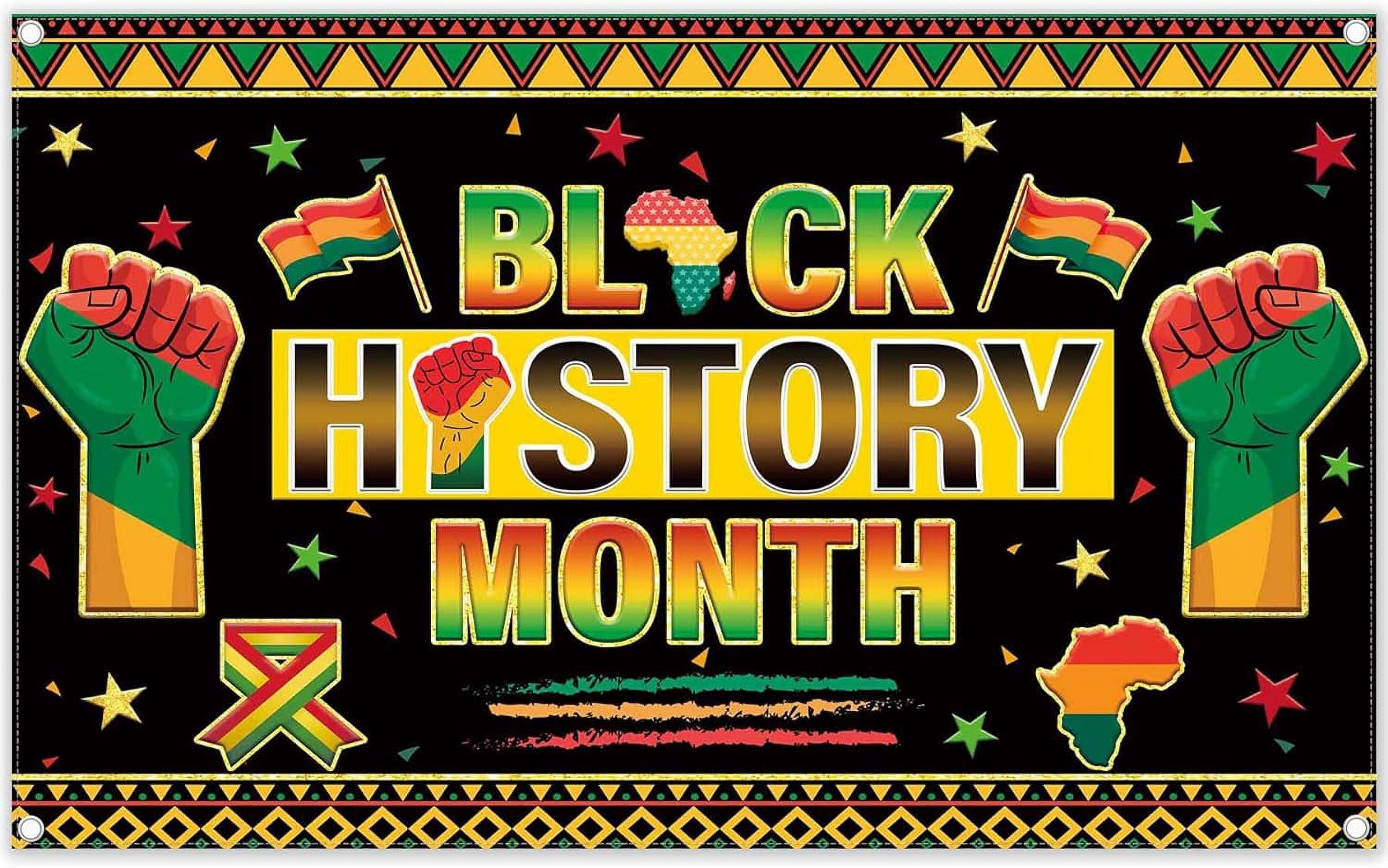 Black History Month Backdrop Afro African American Festival Heritage ...