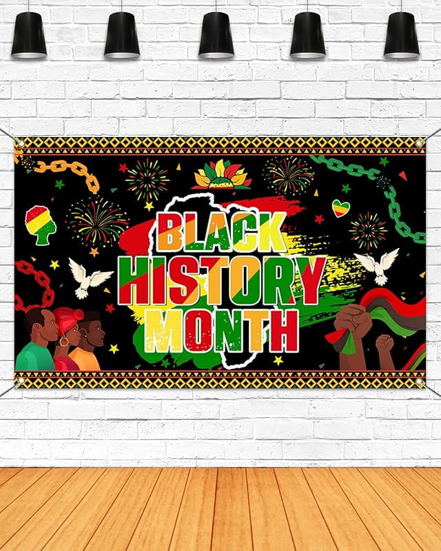 Black History Month Banner African American Black History Month Party ...