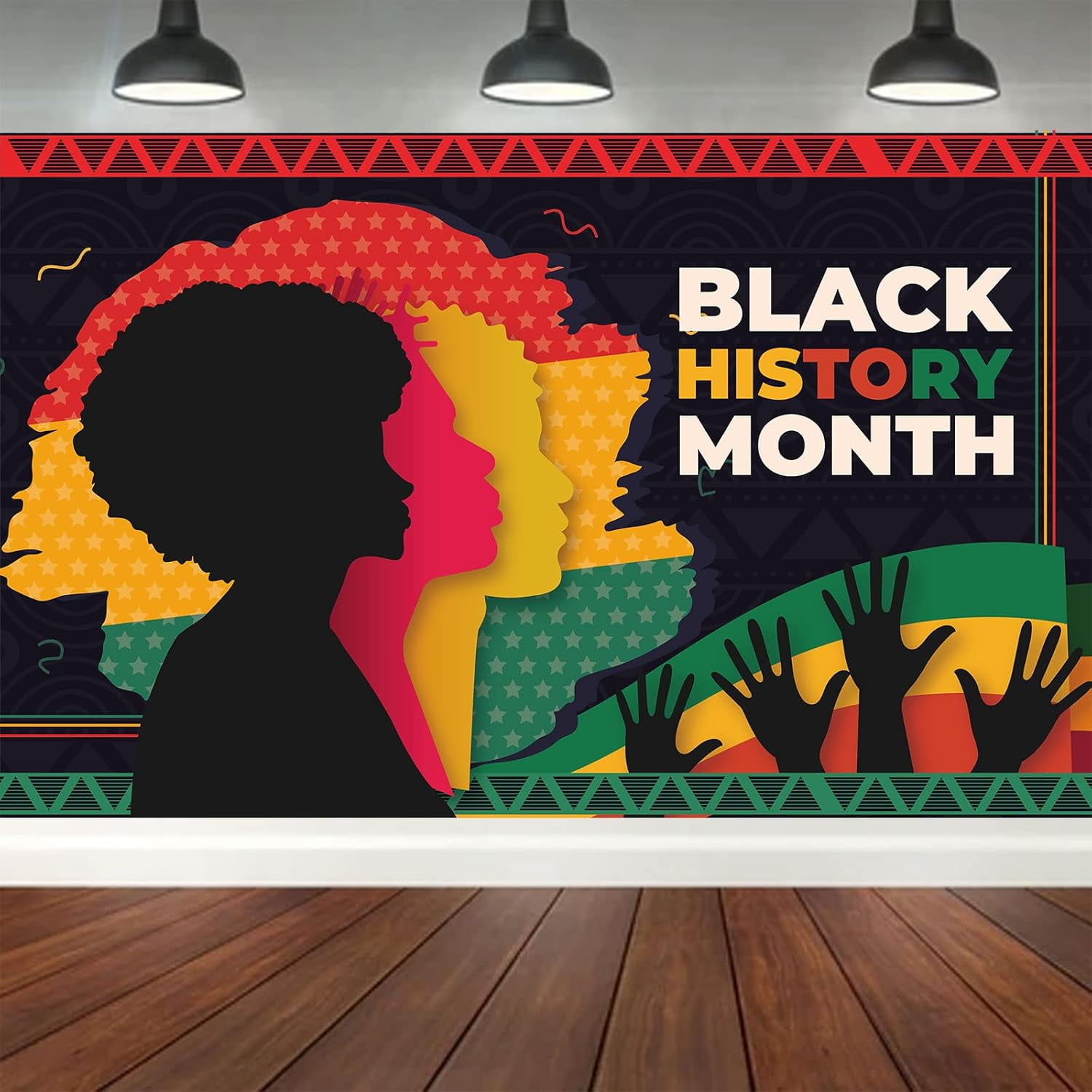 Black History Month Banner Backdrop Decorations Supplies, African ...