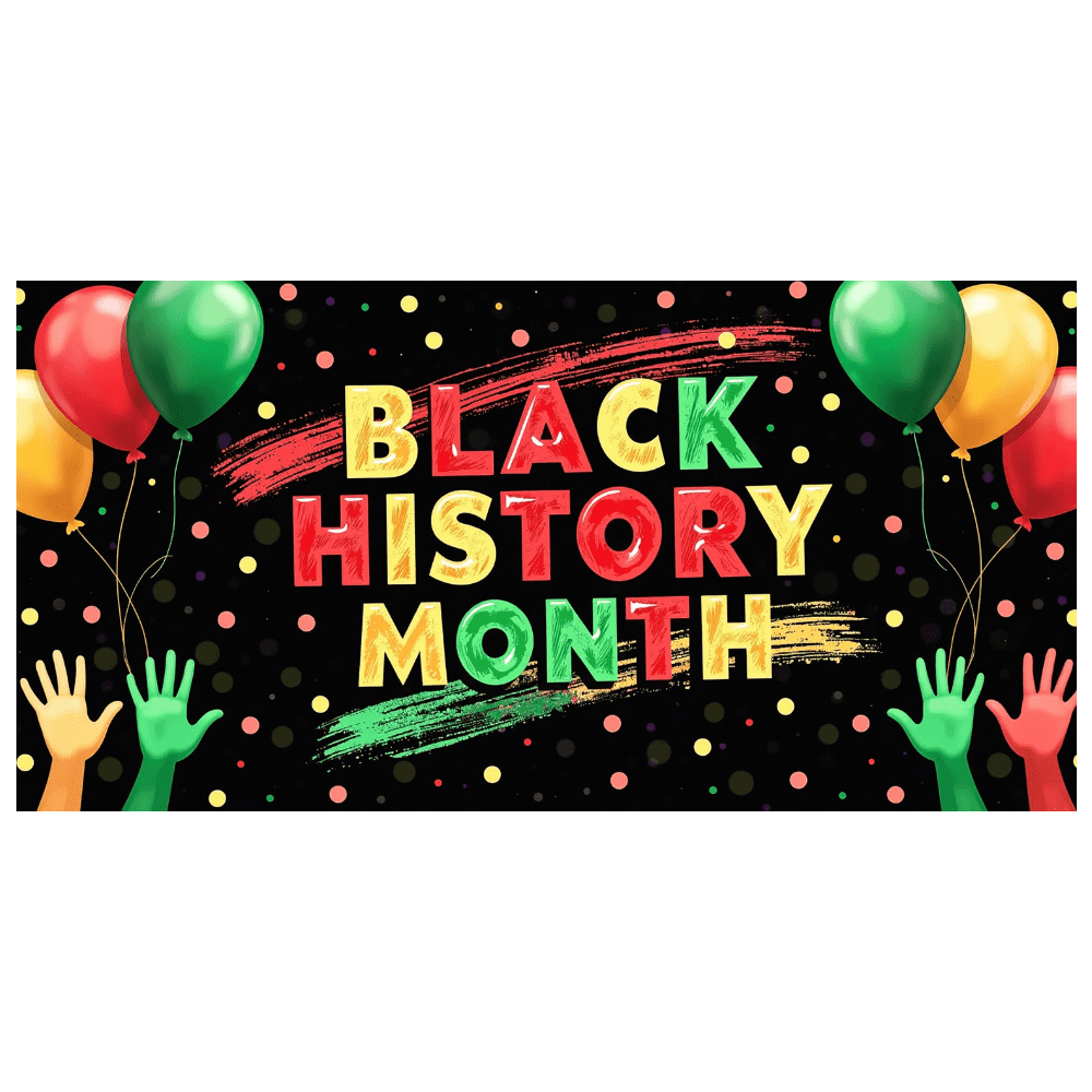 Black History Month Banner Hands Backdrop Party Supplies Event ...