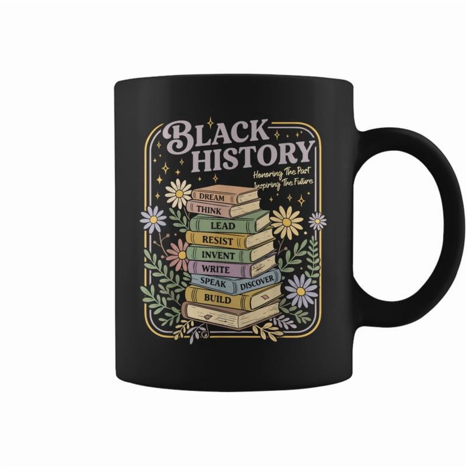 Black History Month Books Retro Black African Teacher Women Coffee Mugs ...