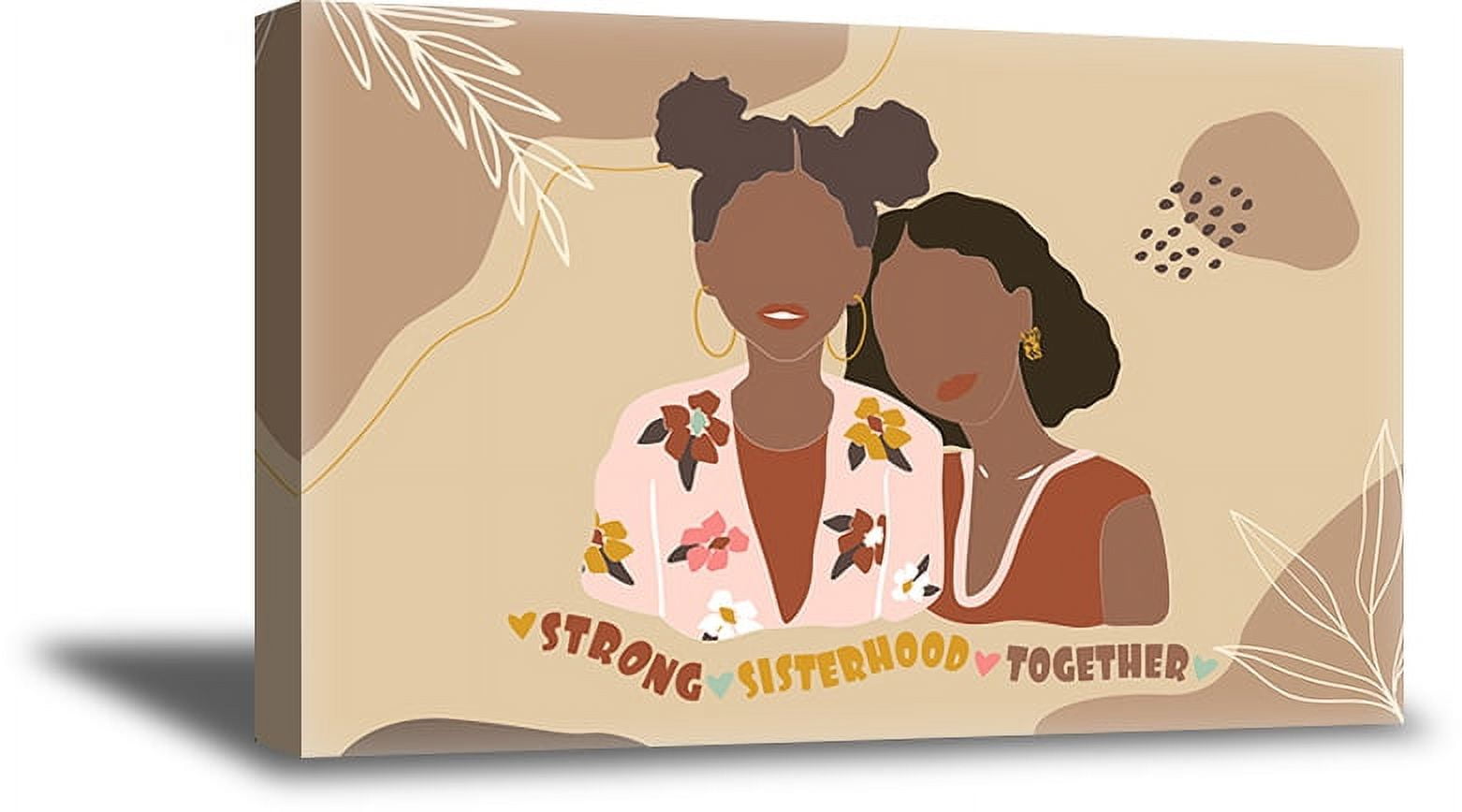 Black History Month Canvas Wall Art I'm Black Proud Girls African ...