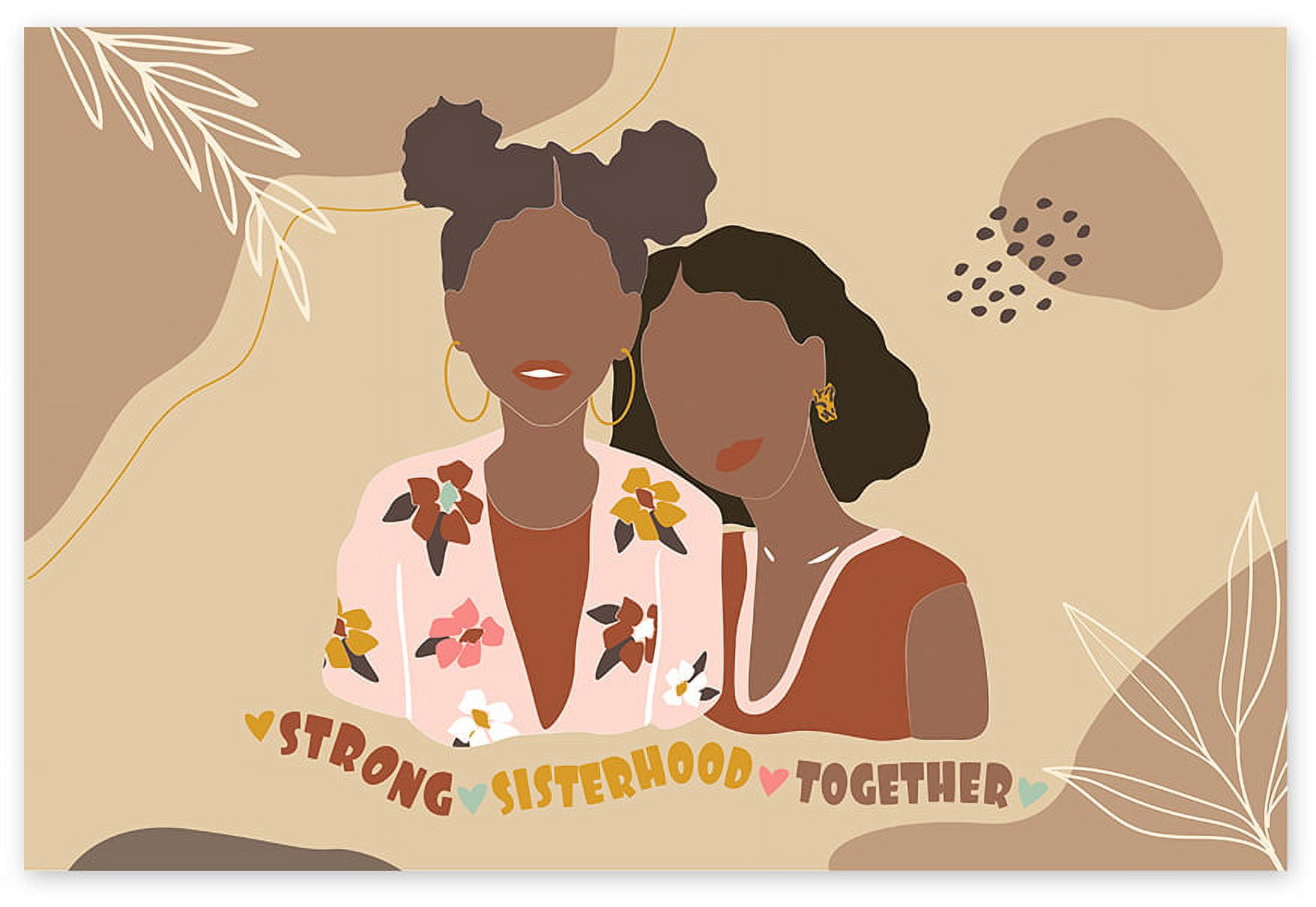 Black History Month Canvas Wall Art I'm Black Proud Girls African ...