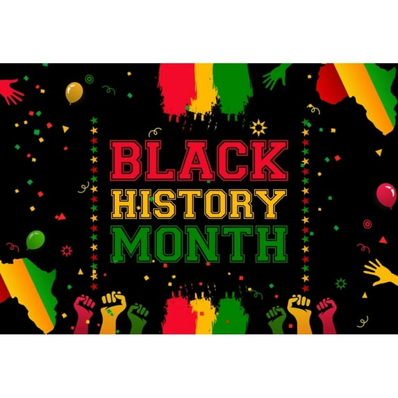 Black History Month Celebration Backdrop African American Unity Fist ...