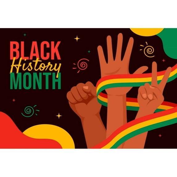 Black History Month Celebration Backdrop African American Unity Fist ...