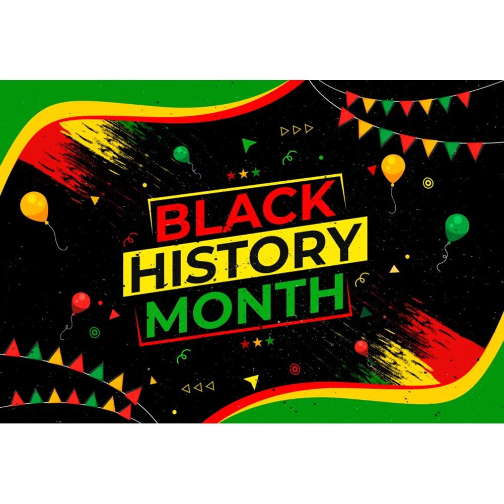 Black History Month Celebration Backdrop African American Unity Fist ...