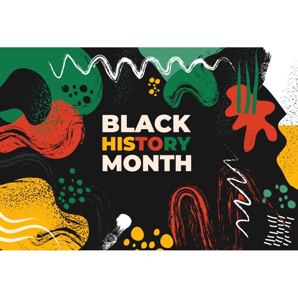 Black History Month Celebration Backdrop African American Unity Fist ...