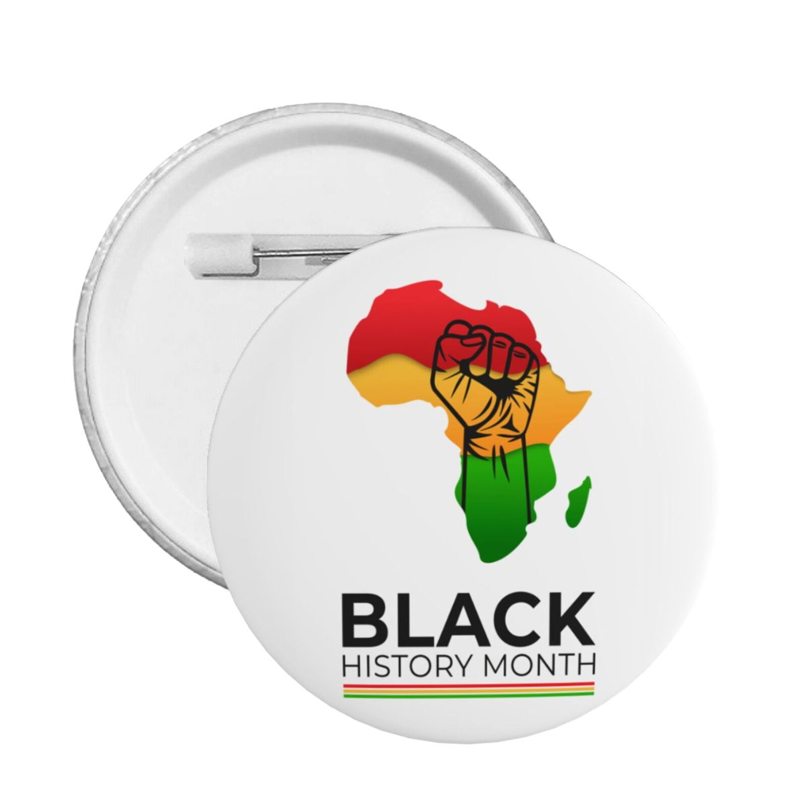 Black History Month Circular Button Fashion Badge Decoration Backpack ...