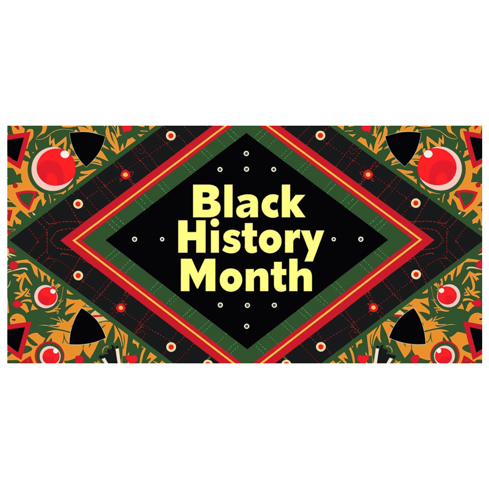 Black History Month Colorful Celebration Banner African Event Backdrop ...