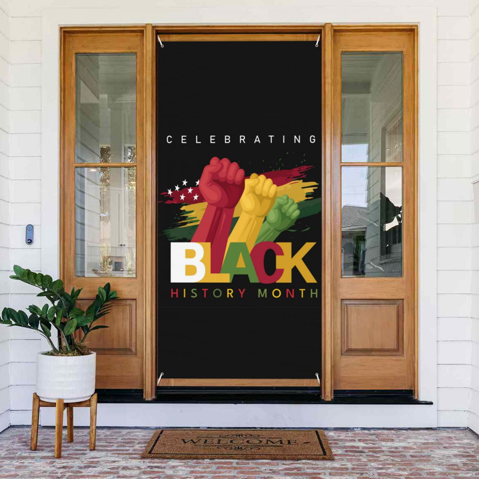 Black History Month Door Cover Decoration Backdrop Banner Porch Sign ...