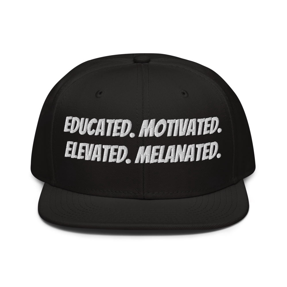 Black History Month Embroidered Snapback Hat, Educated Motivated ...