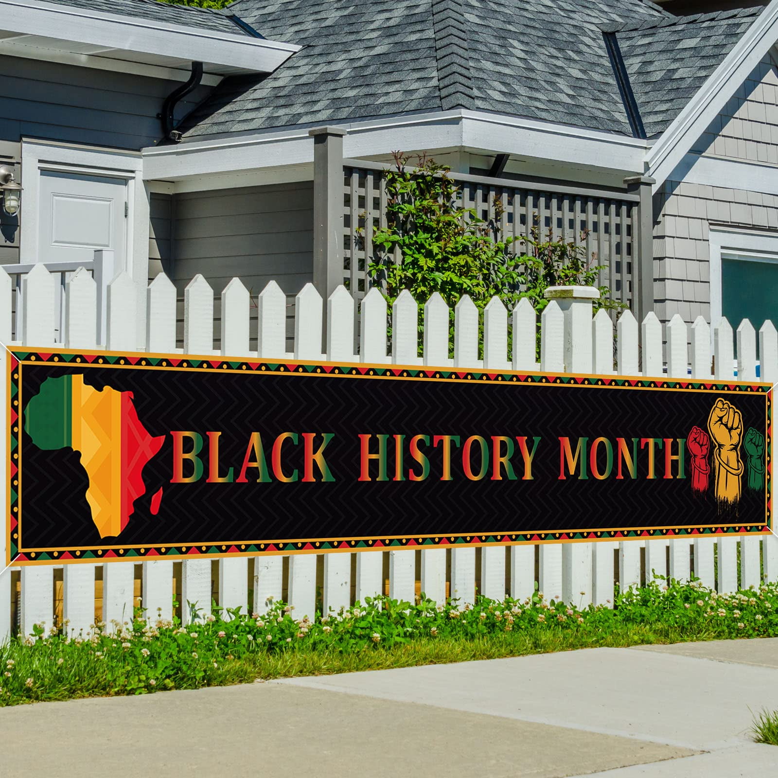 Black History Month Fence Banner African American National Holiday ...