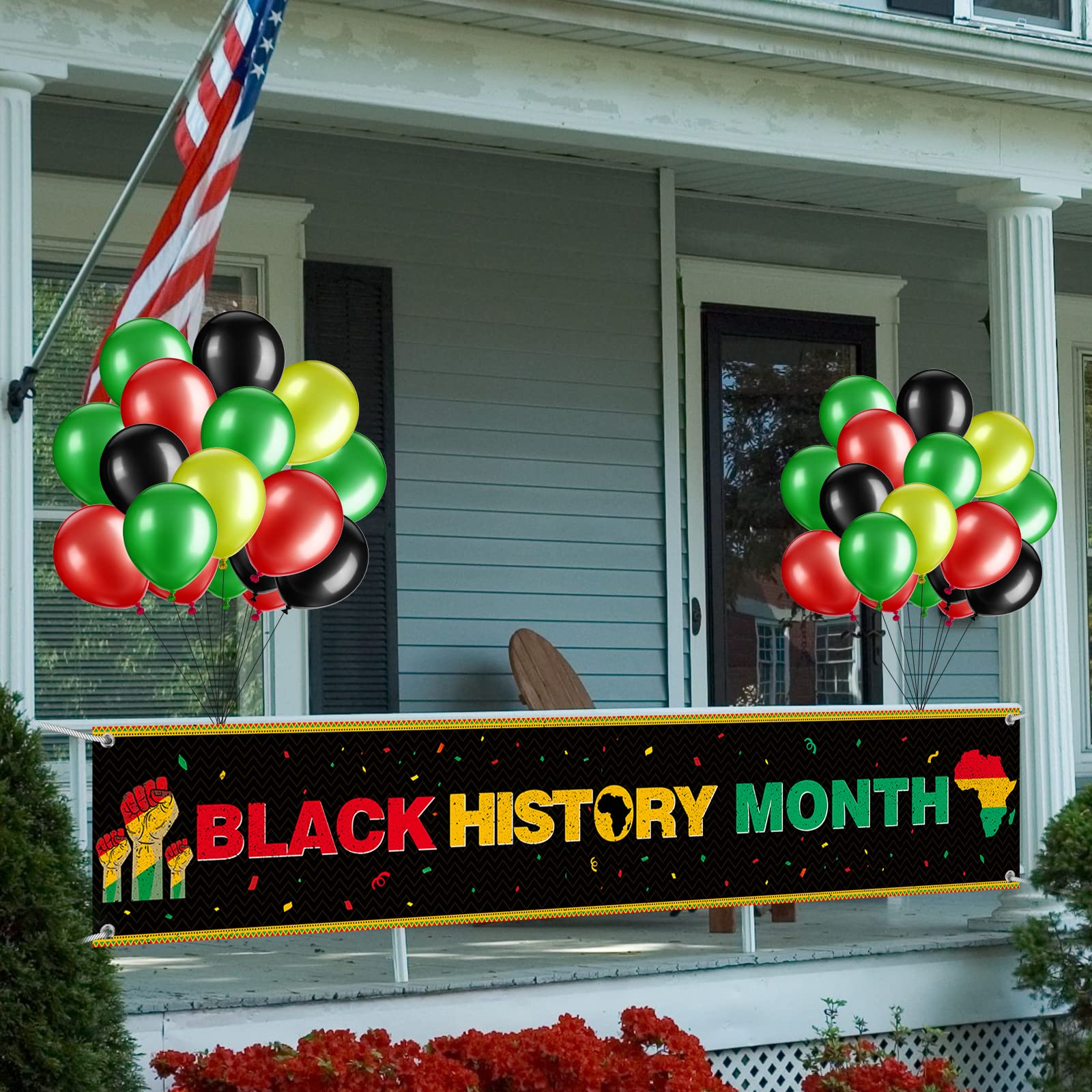 Black History Month Fence Banner African American National Holiday ...