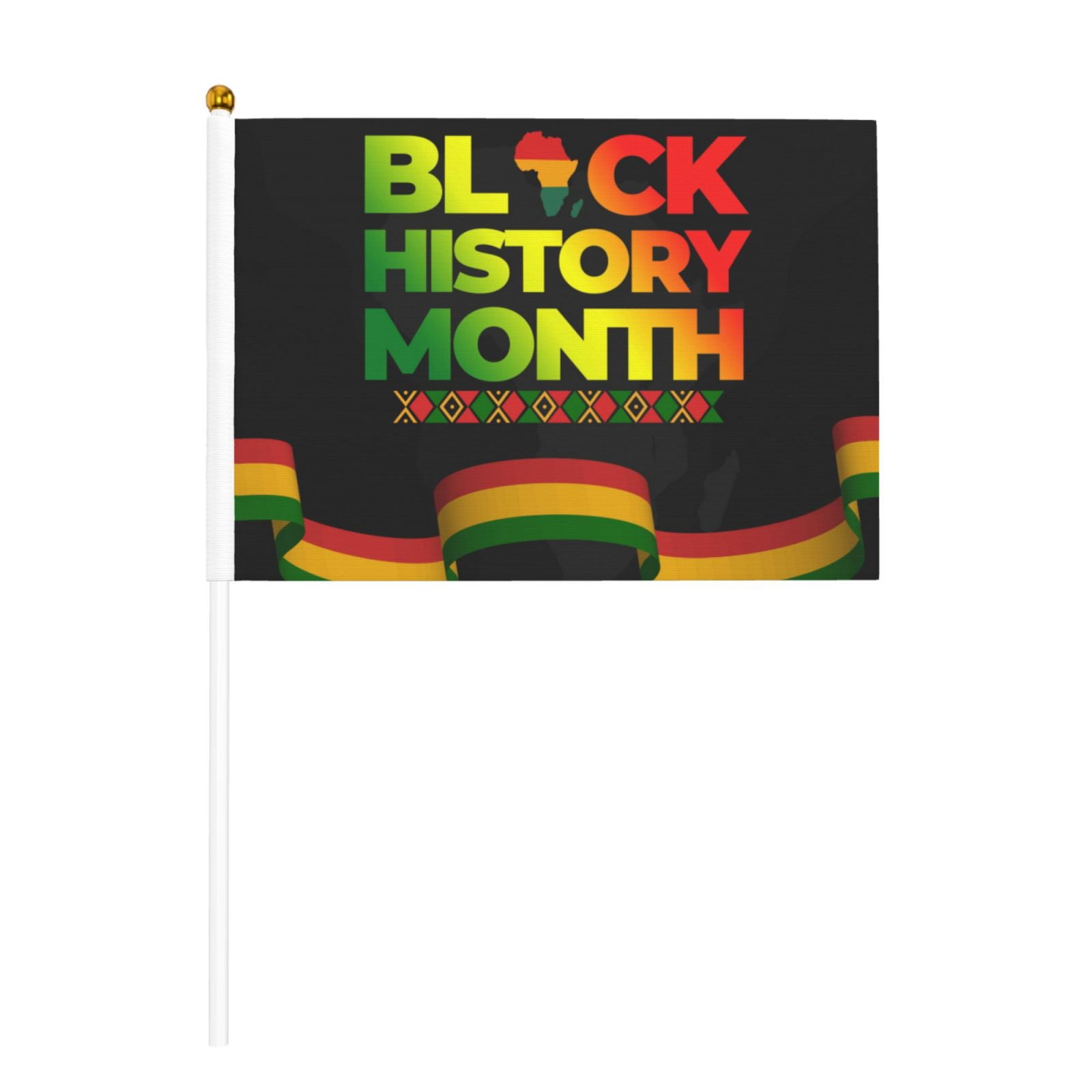 Black History Month Flags 6 Packs Mini Handheld Flag Desk Flag 5.5 x 8. ...