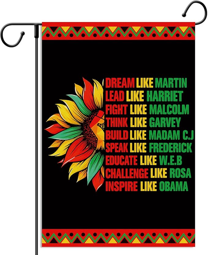 Black History Month Garden Flag Pan African American National Holiday ...