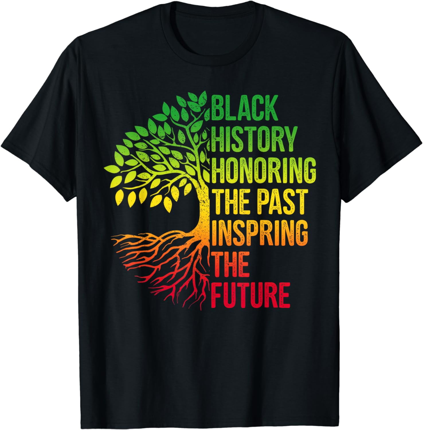 Black History Month Honoring Past Inspiring Future Men Women T-Shirt ...