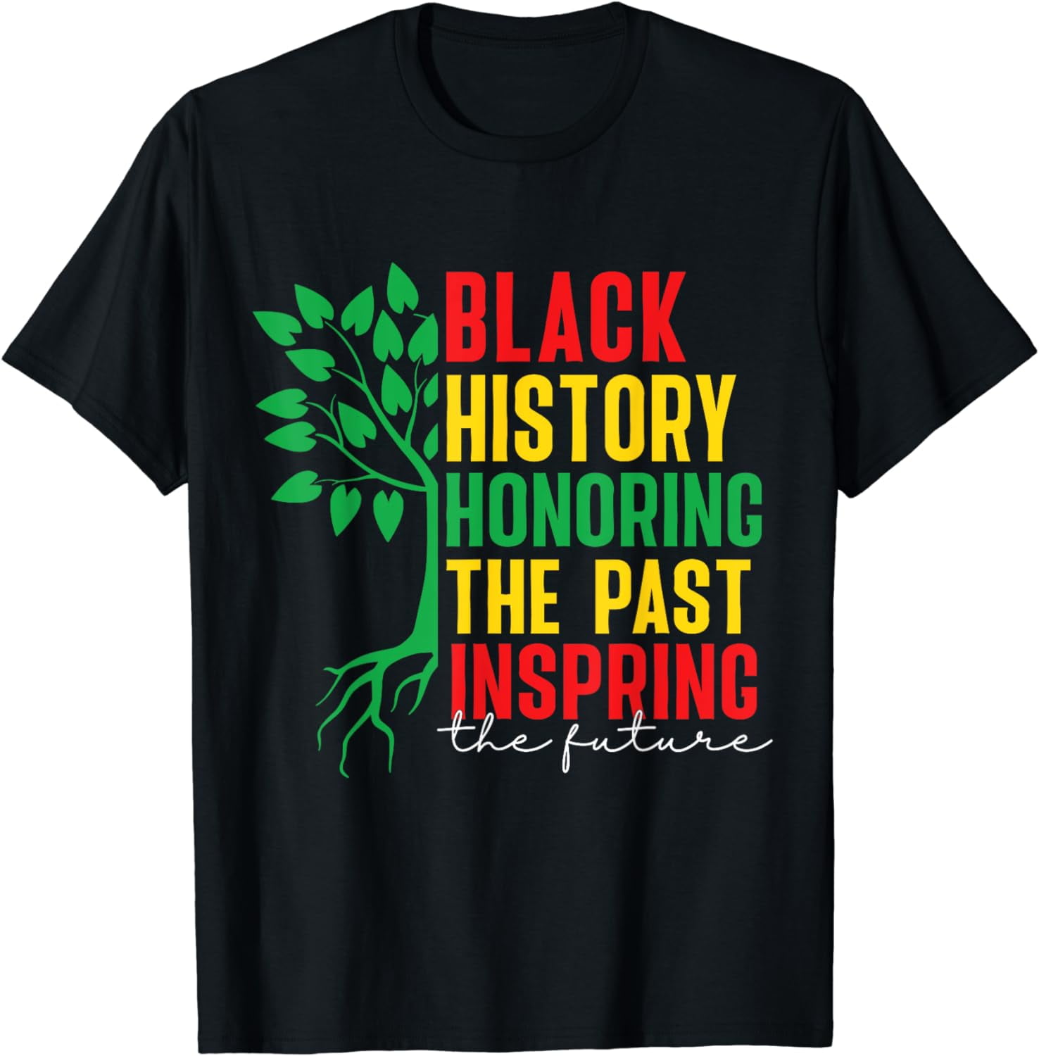 Black History Month Honoring Past Inspiring Future Men Women T-Shirt ...