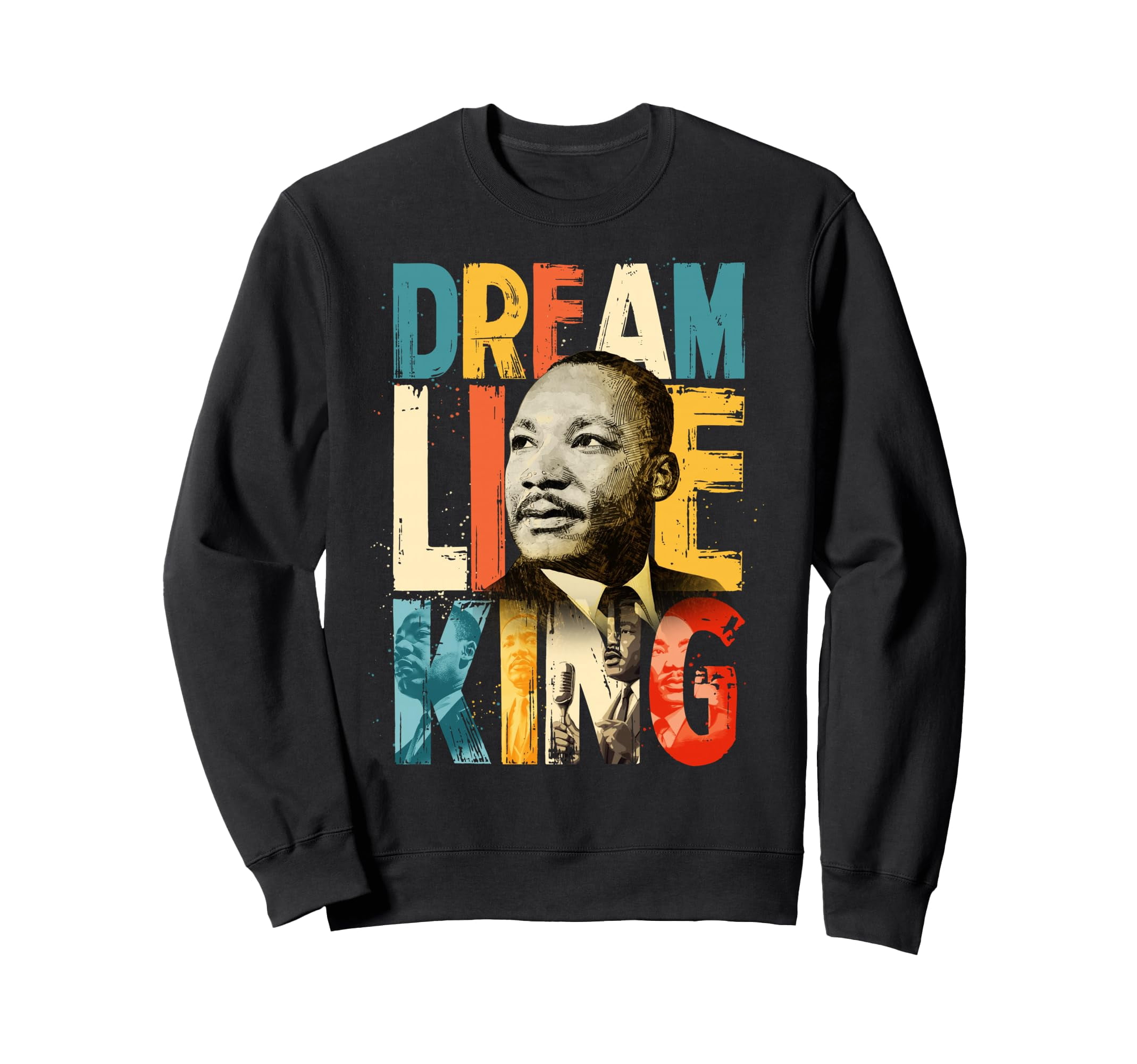 Black History Month Martin Luther King Day Sweatshirt with Colorful ...