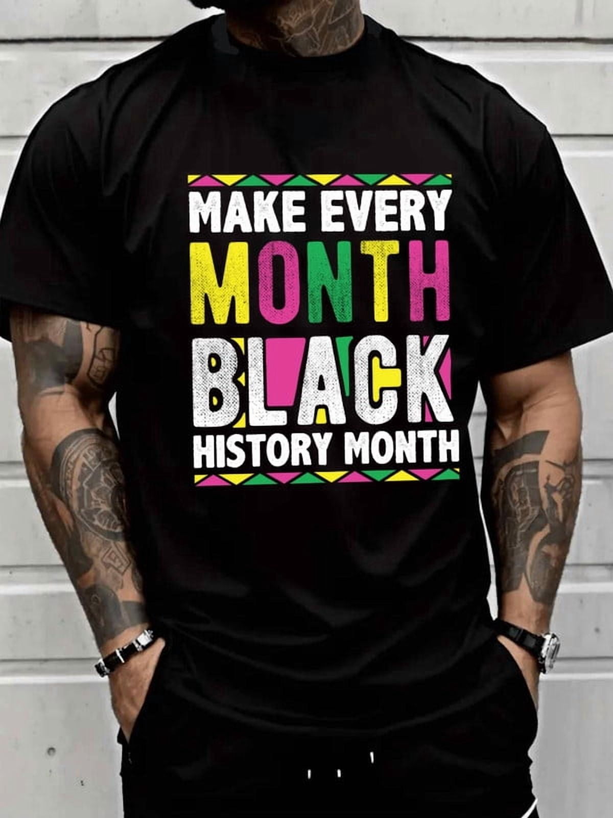 Black History Month Men's black t shirts For summer Fall Unique Design ...