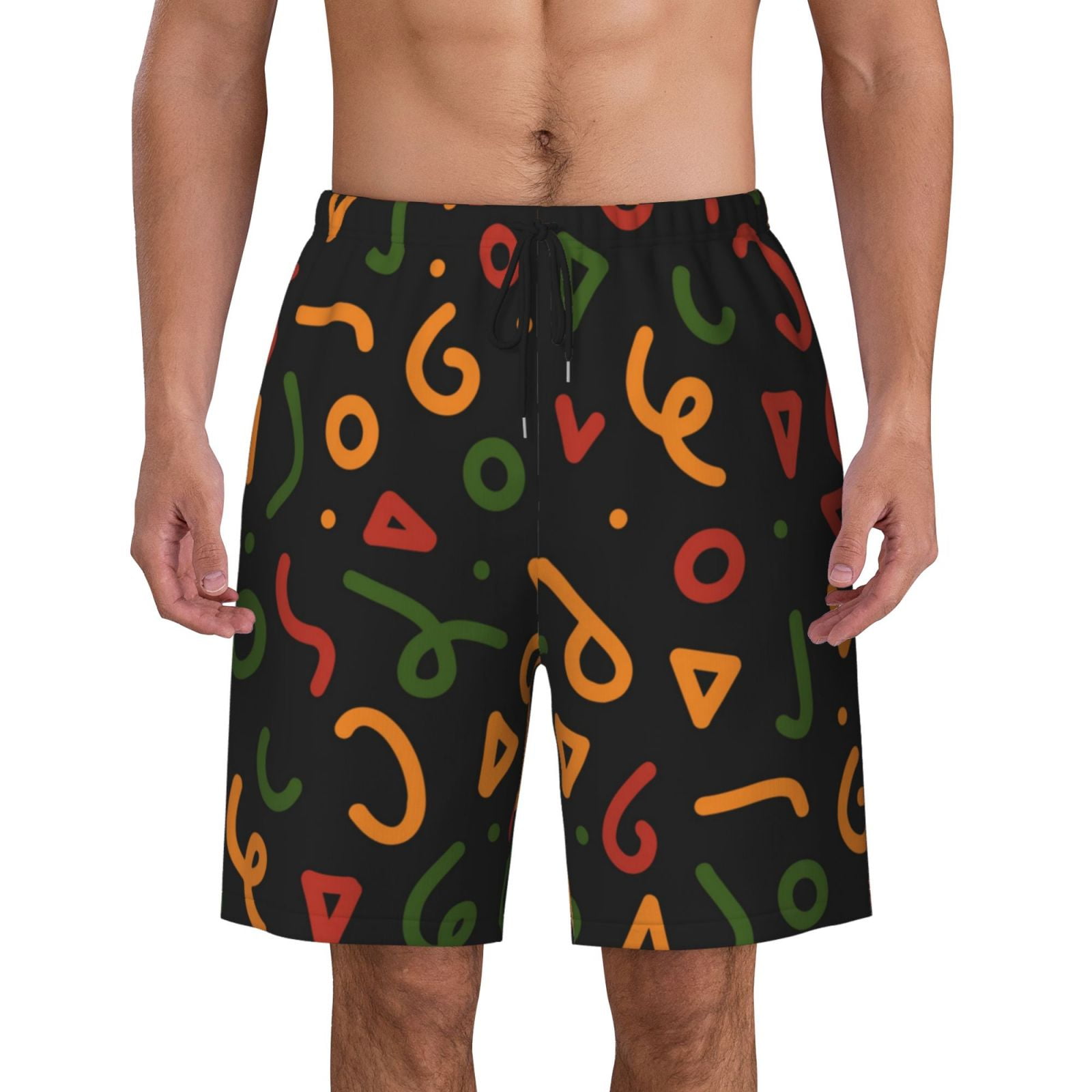 Black History Month Mens Quick Dry Short Swim Trunks With Mesh Lining