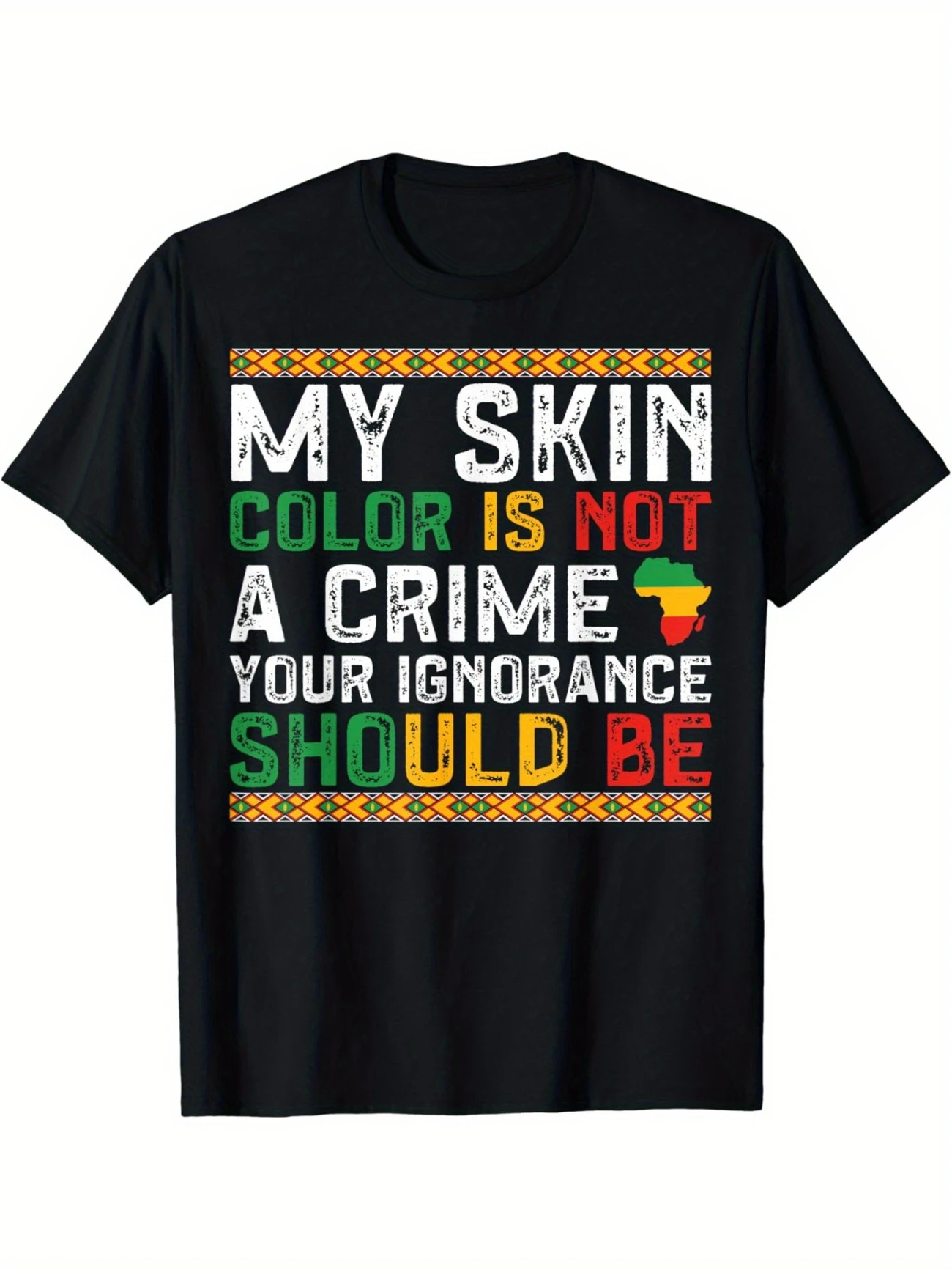 Black History Month 'My Skin Tone is Not a Crime' Graphic Tee - 100% ...