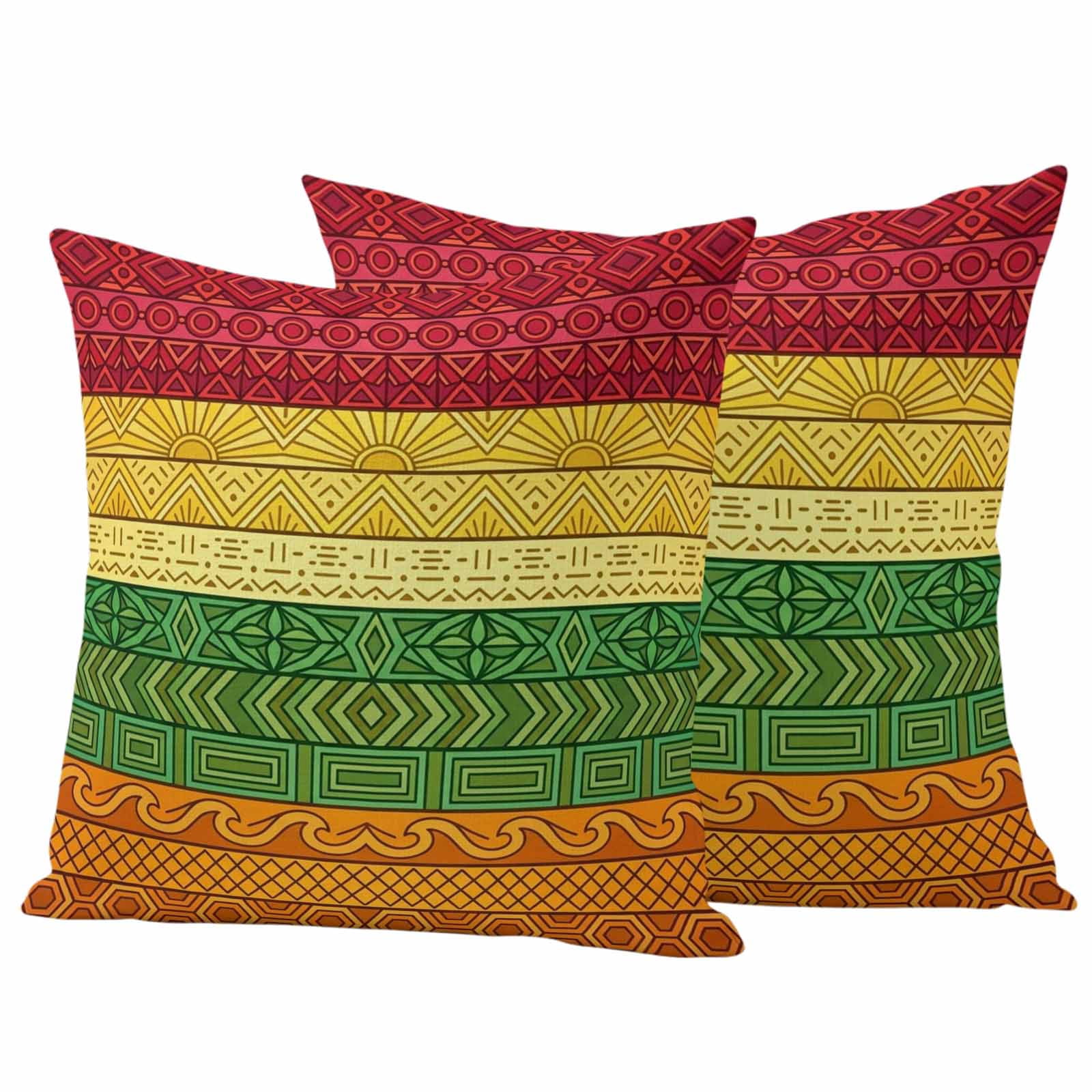 Black History Month Outdoor Pillow Covers Set of 2 Retro Colorful Grain ...