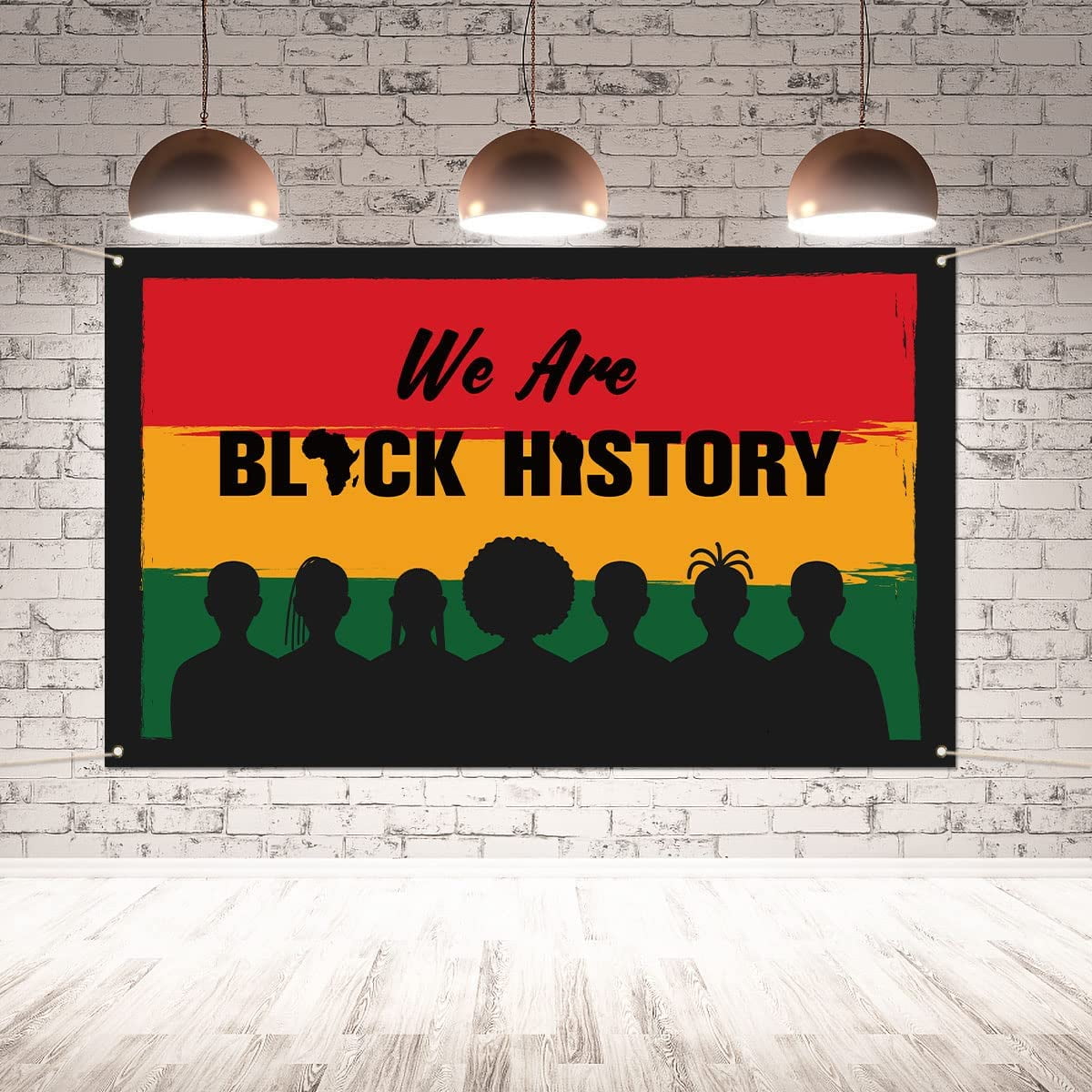 Black History Month Photo Booth Backdrop African American February We ...
