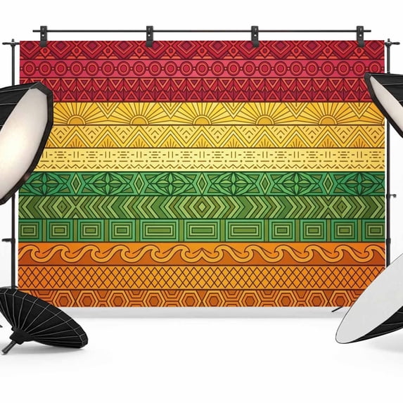 Black History Month Photography Backdrop 10x8FT, Retro Colorful Grain ...