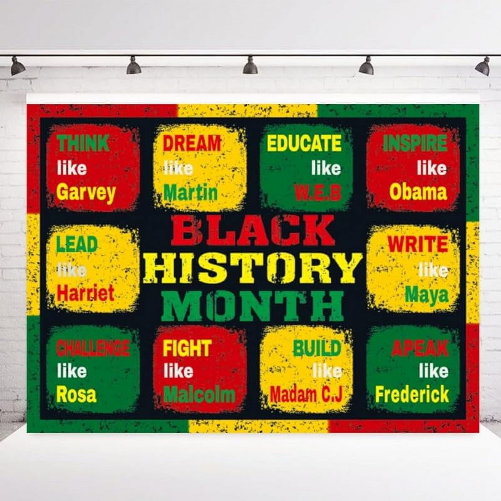 Black History Month Photography Background African American Famous ...