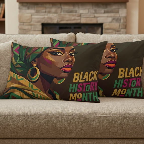 Black History Month Pillow Covers Set of 2, Retro Abastract 12x20 Inch ...