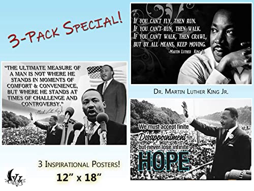 Black History Month Posters 3 PACK MLK Martin Luther King Jr Poster ...