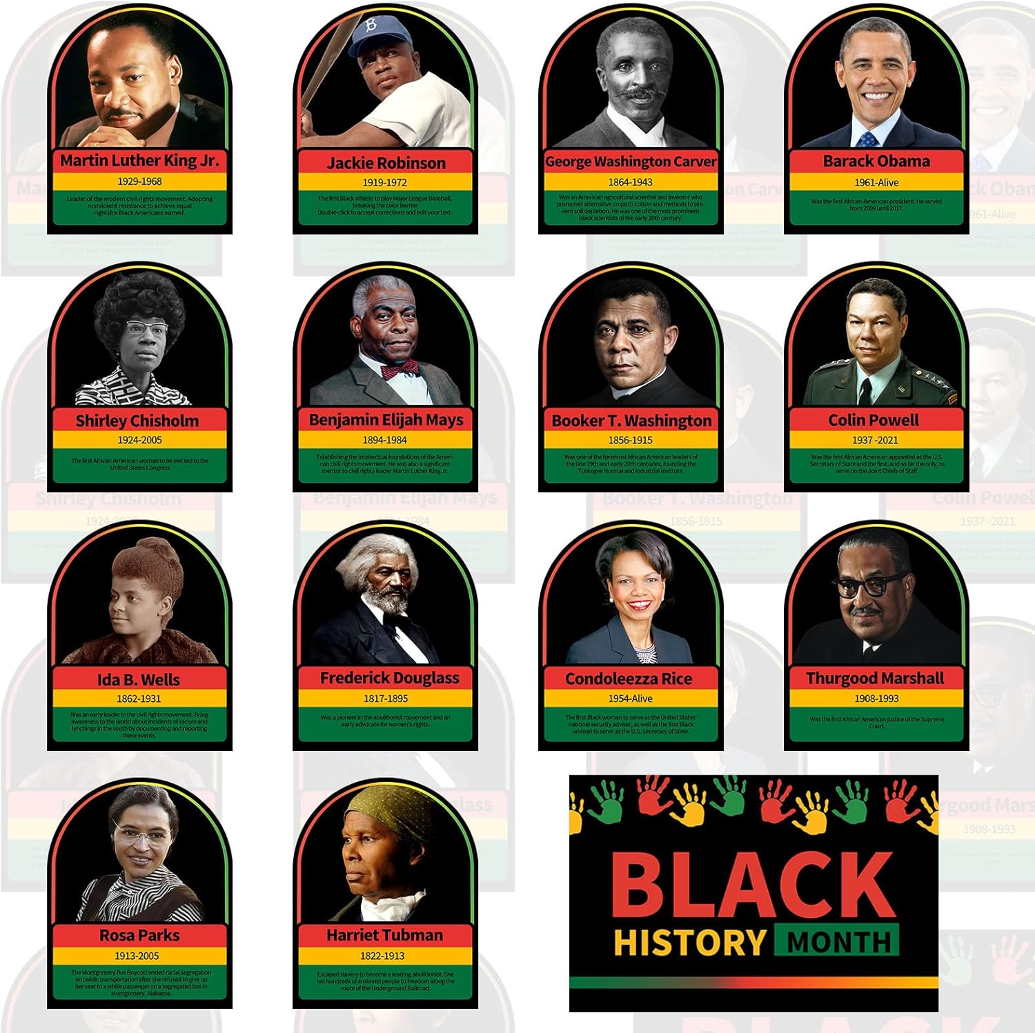 Black History Month Posters Classroom Decorations,Black History Month ...