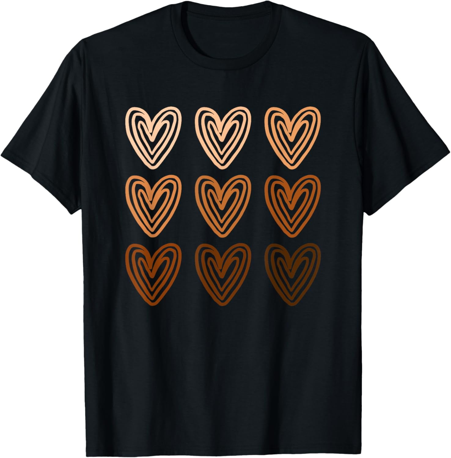 Black History Month Pride, Melanin Skin Tone Hearts, Be Kind T-Shirt ...
