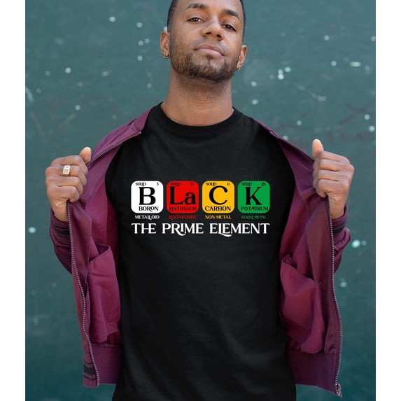 Black History Month Prime Element Shirt Periodic Table Science Tee ...